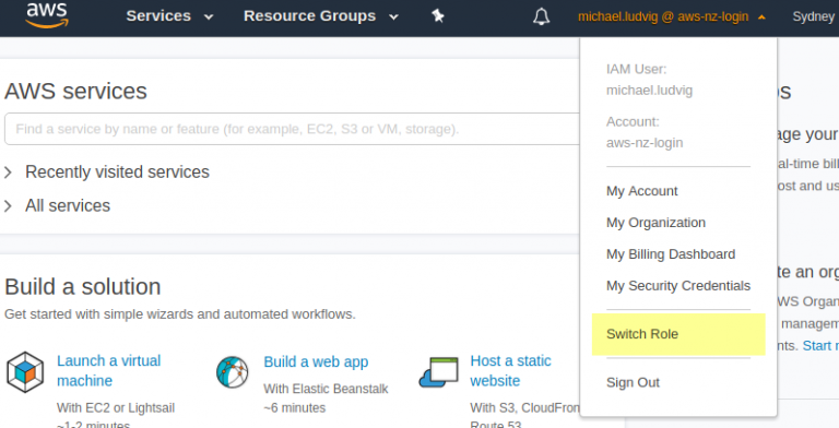 Using Cross Account Access Aws Console Awsnz